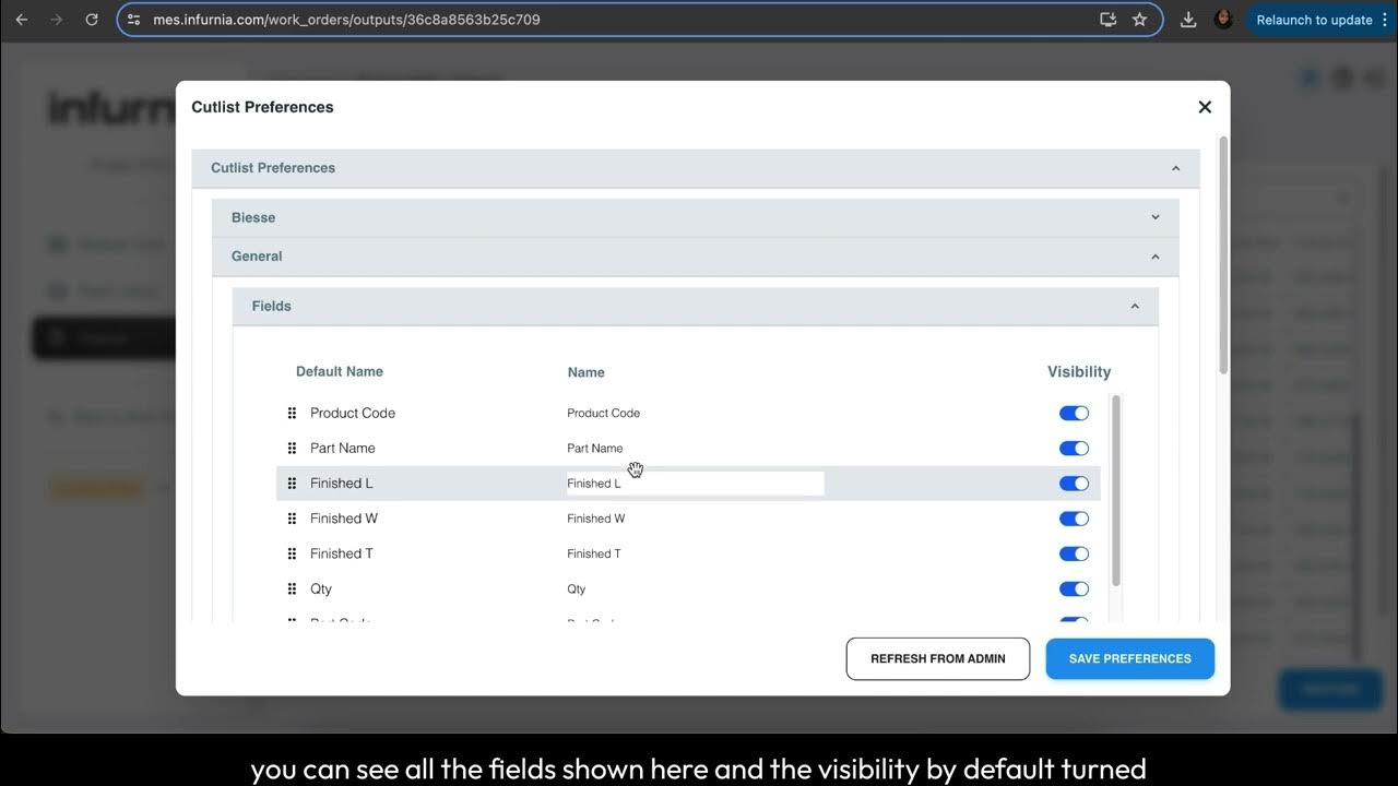 How to add/remove fields of a cut-list? - YouTube