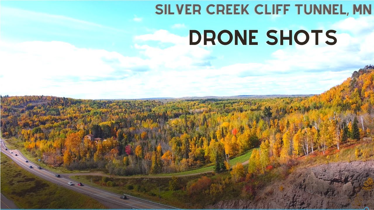 Silver Creek Cliff Tunnel Drone Shots PART-1, North Shore Minnesota ...
