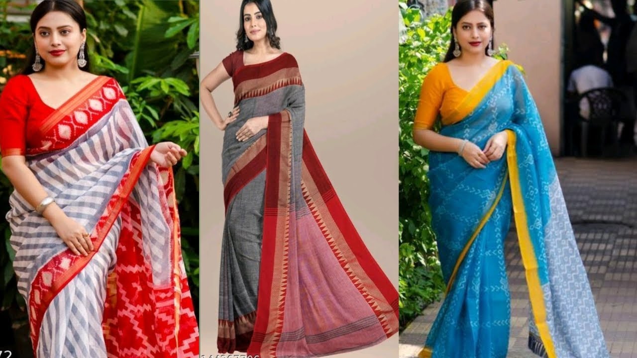 Top Trending Meesho Cotton Sarees Under 500/-👌/Office Wear Cotton ...