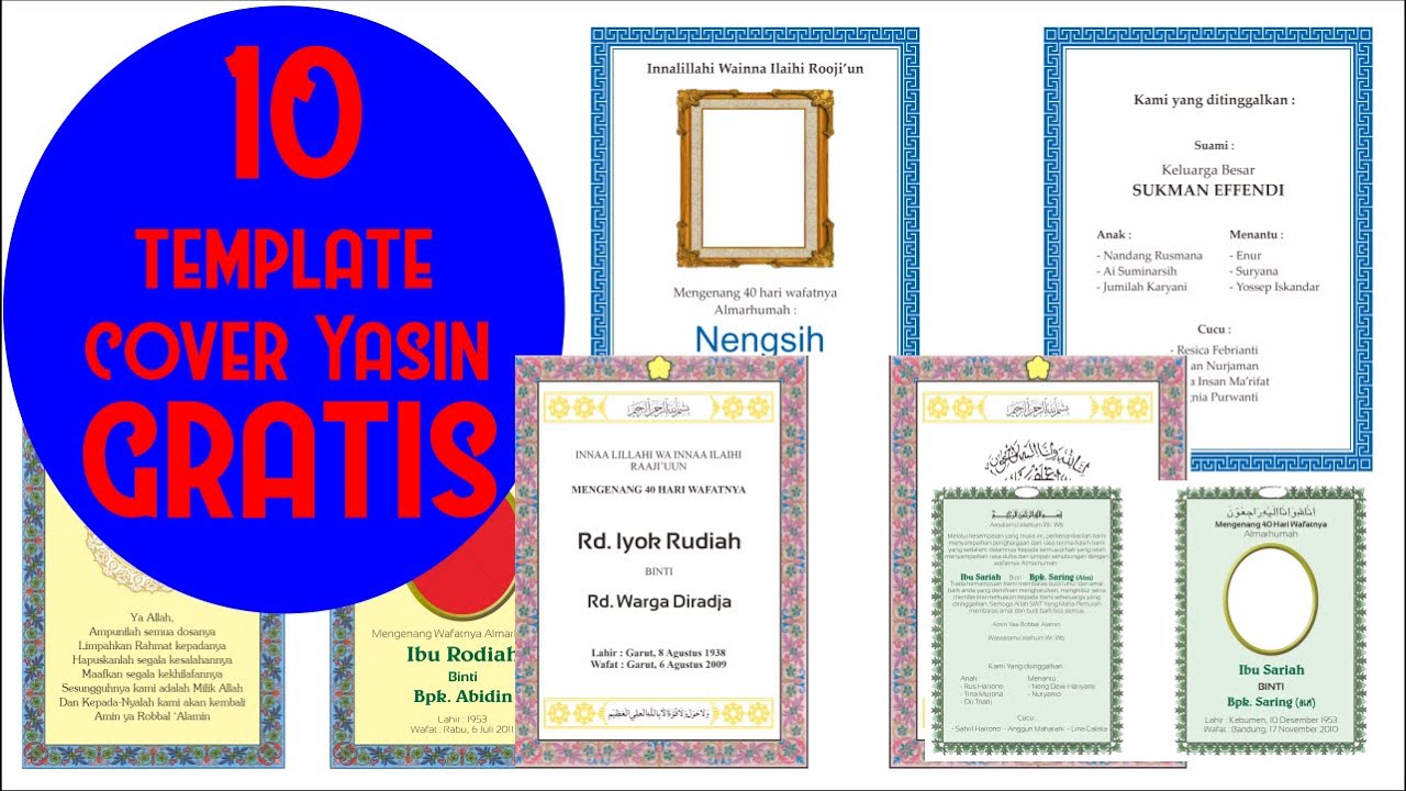 Free Download Template Cover YASIN Format CorelDraw Editable - YouTube