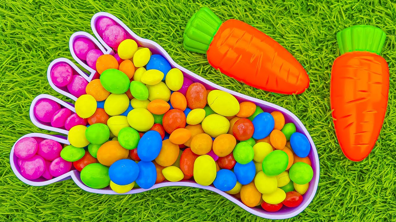 Satisfying Video | A plate of Foot Fool Candies with a Doll and Magical ...