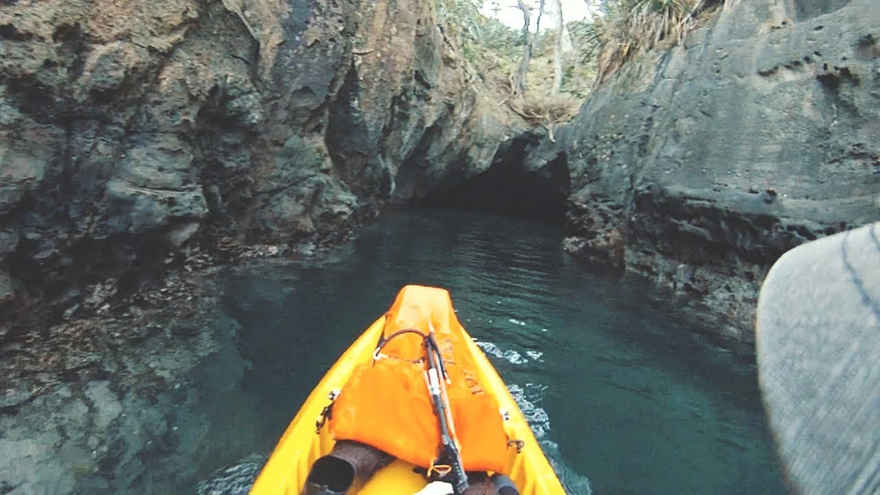 Kayaking Leigh Small Sea Cave - YouTube
