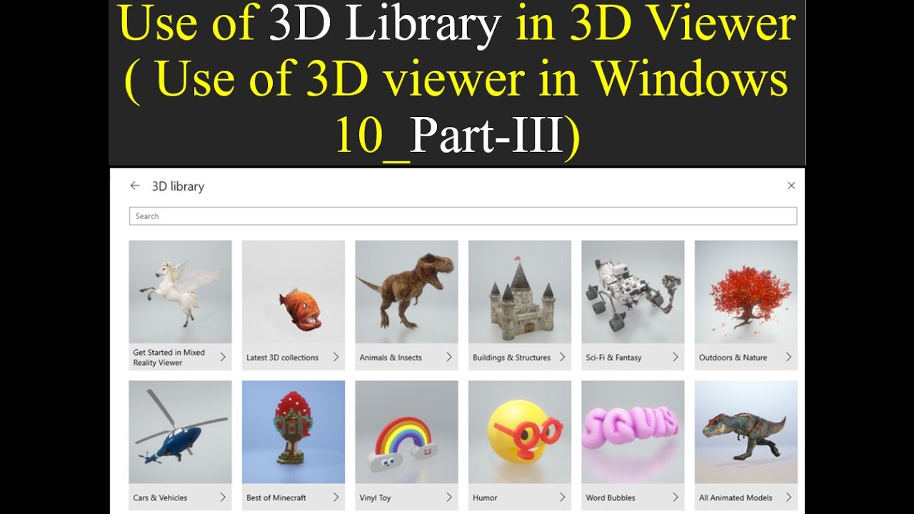 Use Of 3D Library In 3D Viewer Use Of 3D Viewer Part III YouTube Use Of 3D Library In 3D Viewer Use Of 3D Viewer Part III YouTube