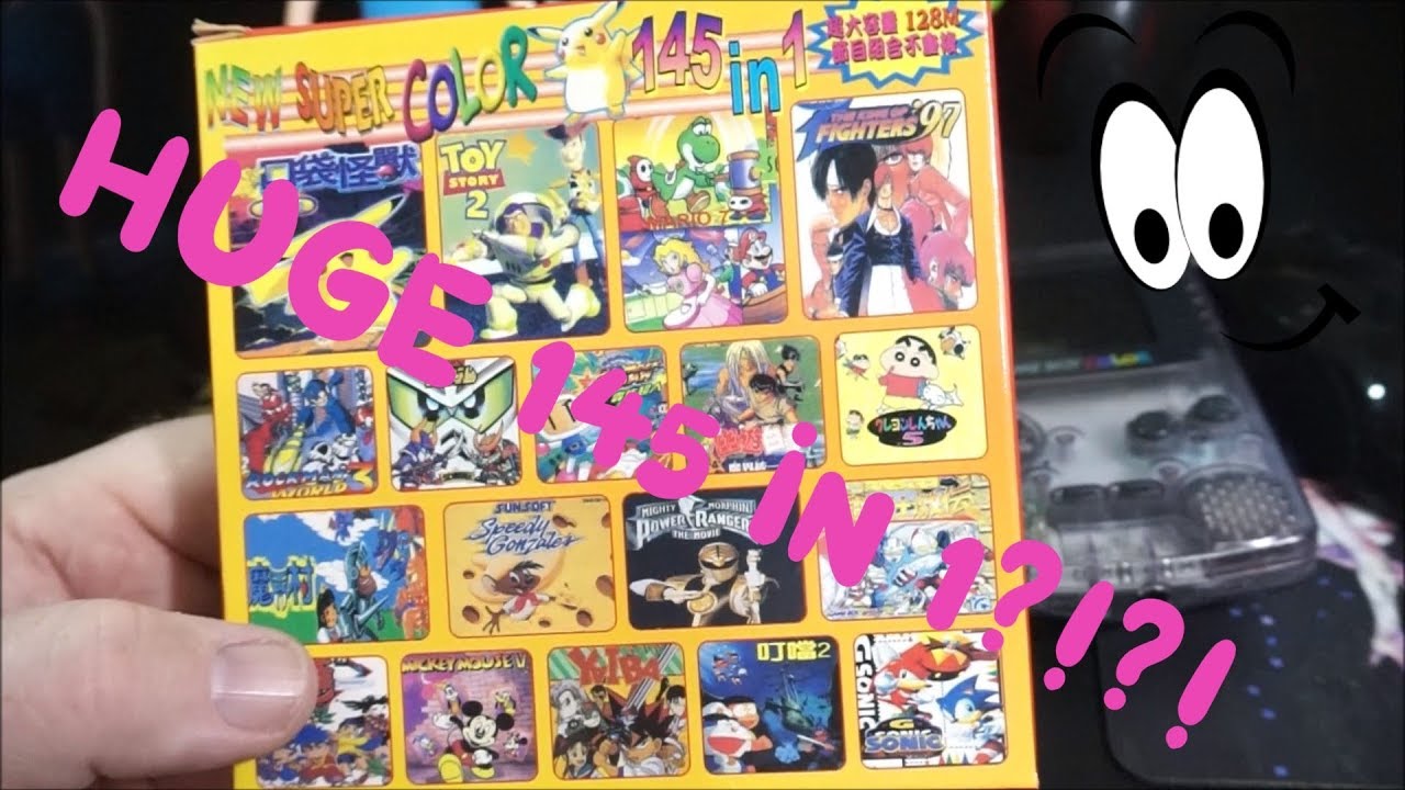 Nintendo bootleg Retro 145 in 1 - GameBoy Color - YouTube