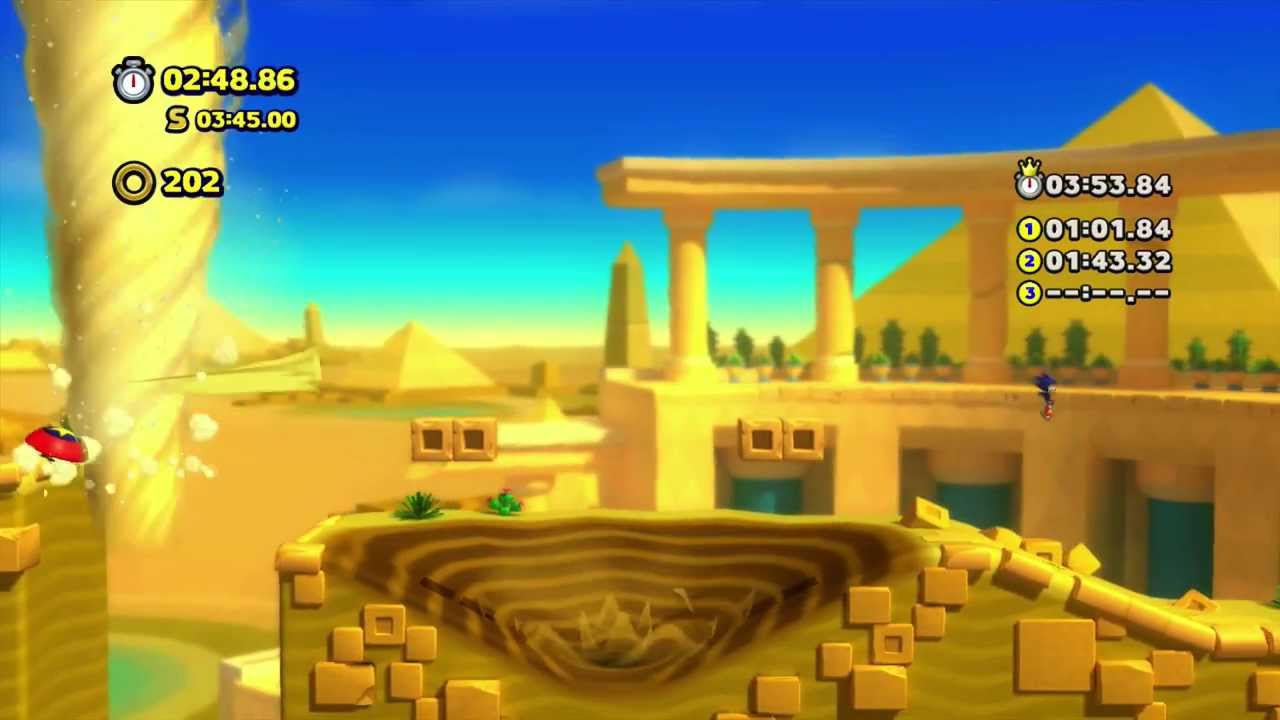 Sonic Lost World - Wii U - Desert Ruins Zone 4 - YouTube