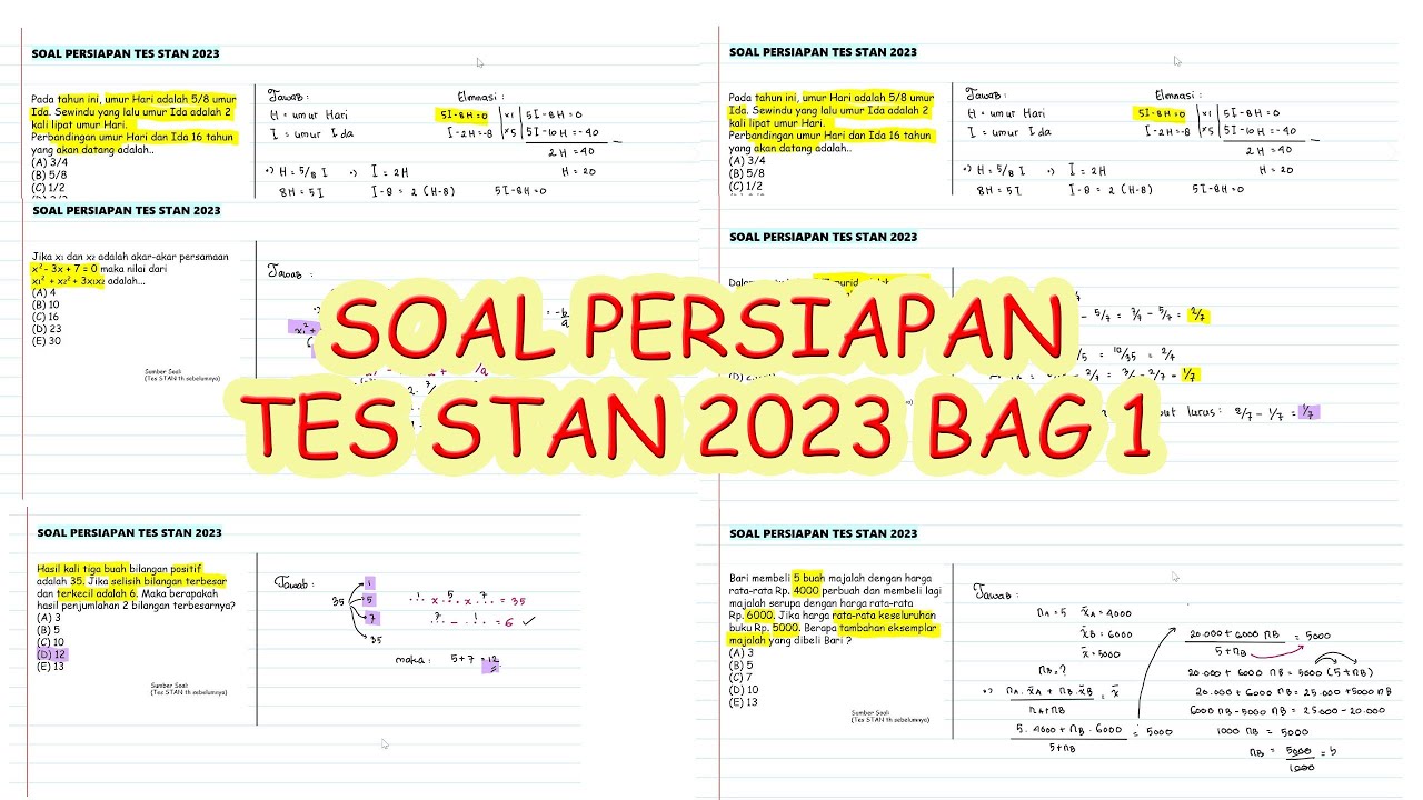 [STAN 2023] Bahas Soal Mtk Stan yg sring keluar di thn sbelumnya! # ...