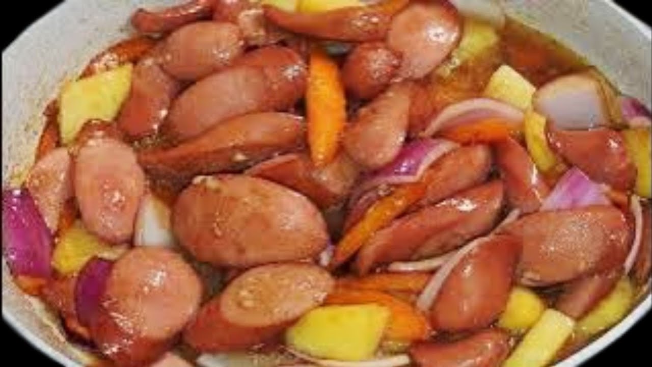 Tipid Ulam Recipe! Hotdog Patatas Murang Ulam RECIPE - YouTube