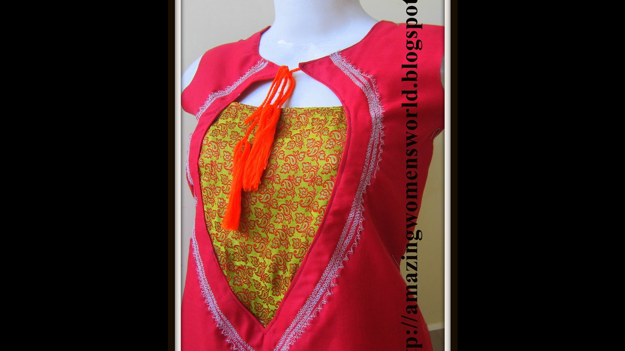 LEAF PATCH NECK LINE- EASY MAKING - YouTube