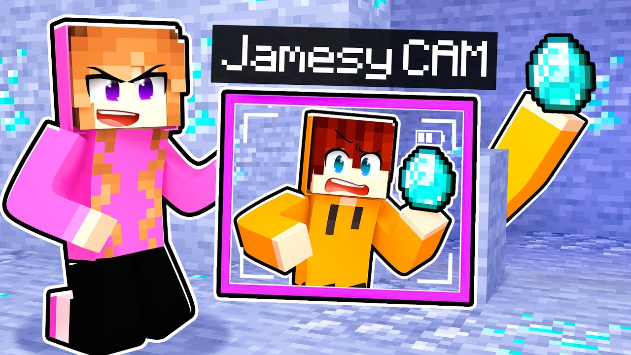 Using CAMERAS To SPY On My Friends In Minecraft! - YouTube