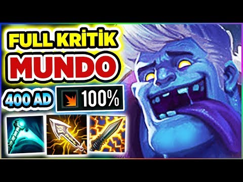 TANK DEĞİL KRİTİK ULAN!! %100 KRİTİK 400 AD JUNGLE MUNDO İLE KAFA ATTIĞIMIZ TEK YİYOR!!