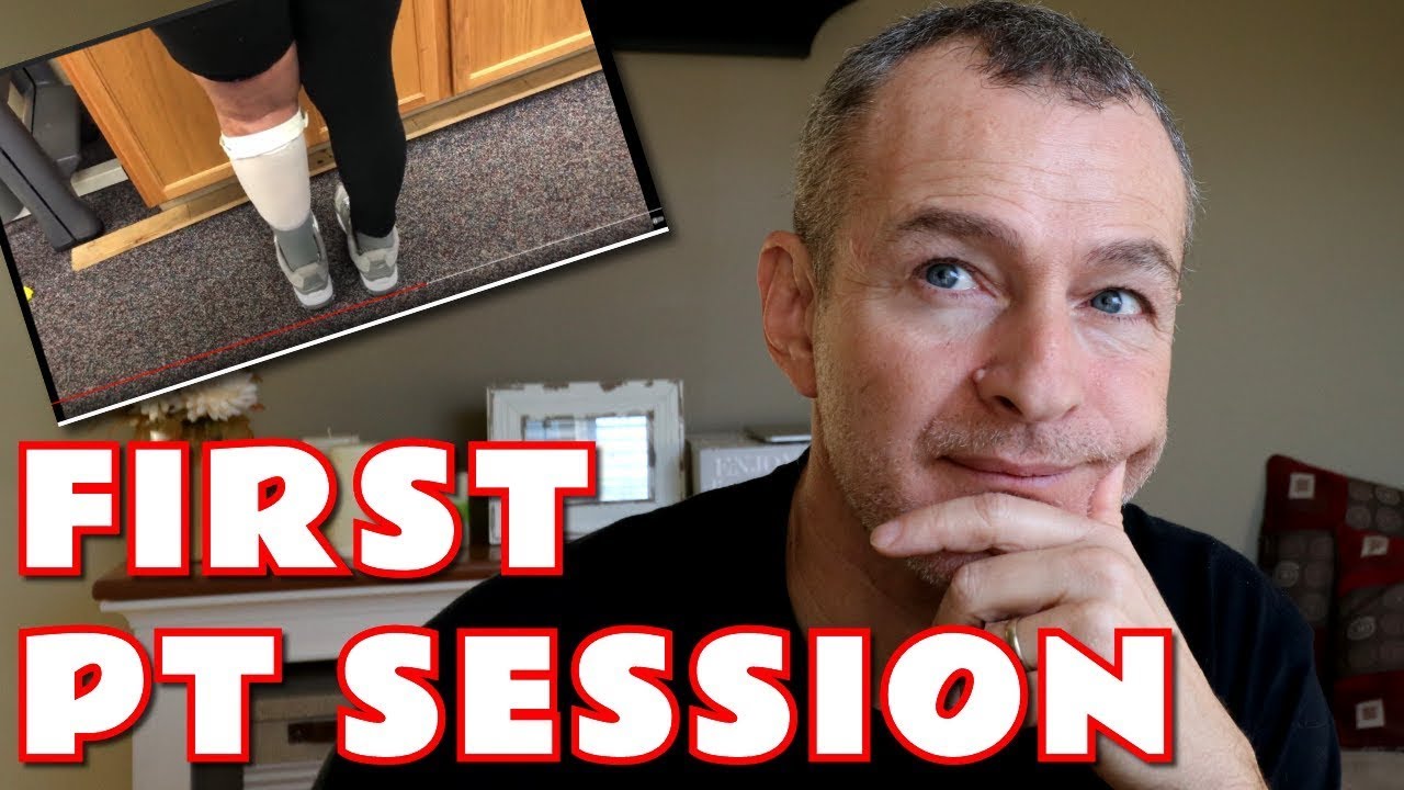 Day #1 of Physical Therapy After Knee Replacement Surgery - YouTube