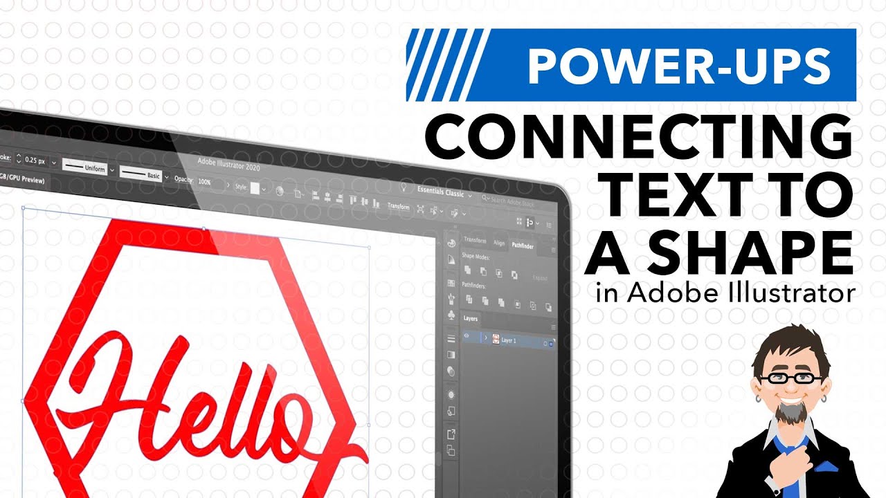 Power Ups Connecting Text To A Shape Illustrator Tutorial YouTube Power Ups Connecting Text To A Shape Illustrator Tutorial YouTube