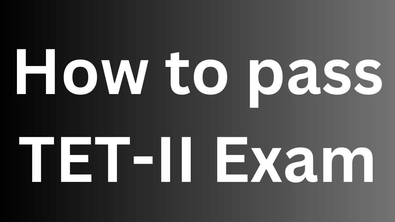 How to pass TET II Exam - YouTube
