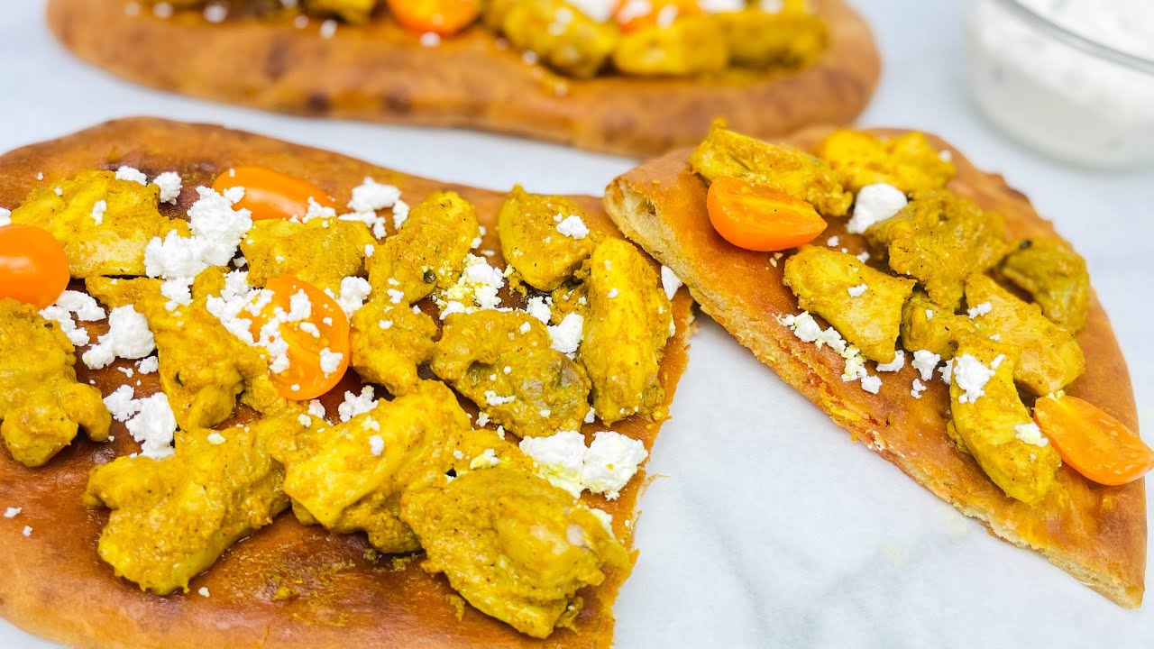 HOMEMADE NAAN BREAD WITH CURRIED CHICKEN TIKKA RECIPE - YouTube