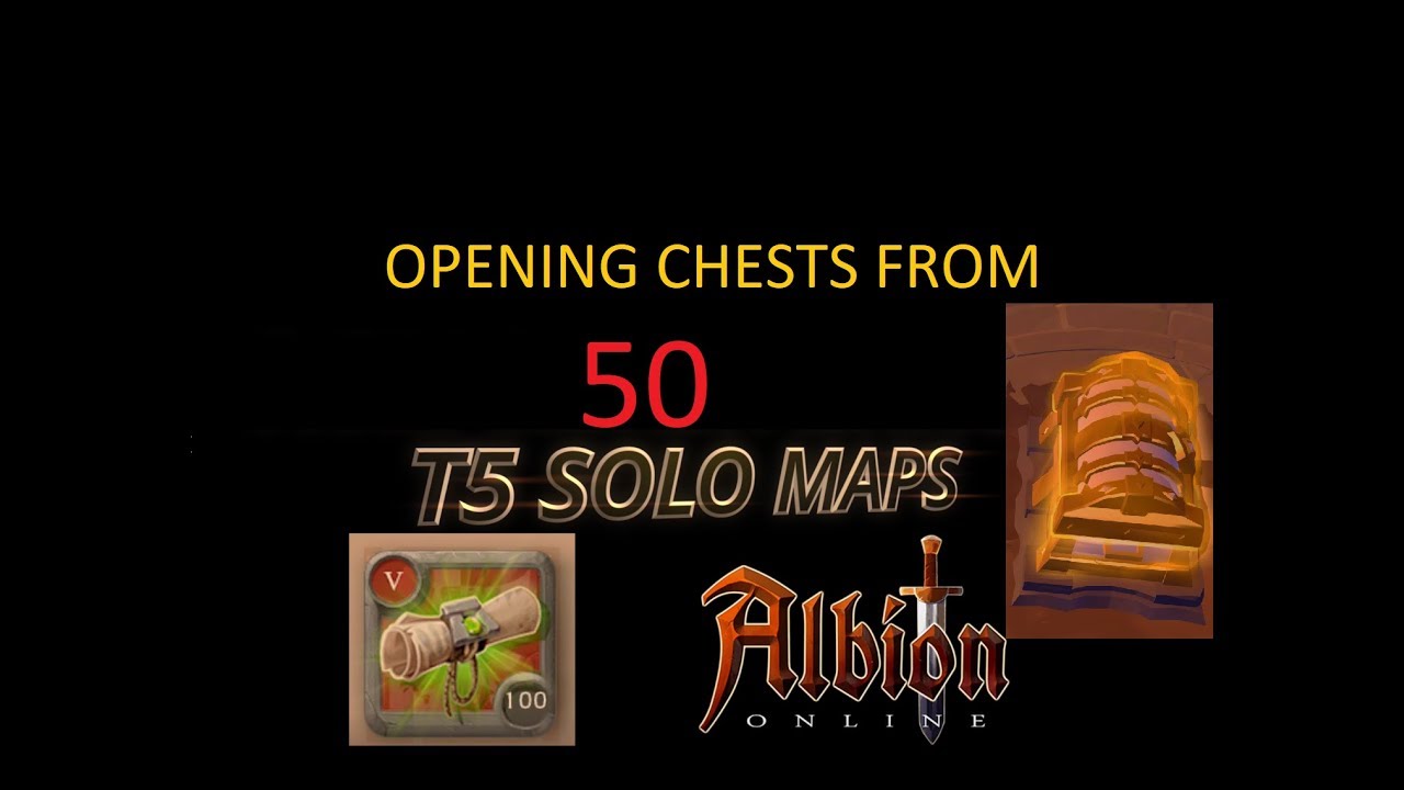 Opening Chests from 50 T5 Solo Dungeon Maps Albion Online - YouTube