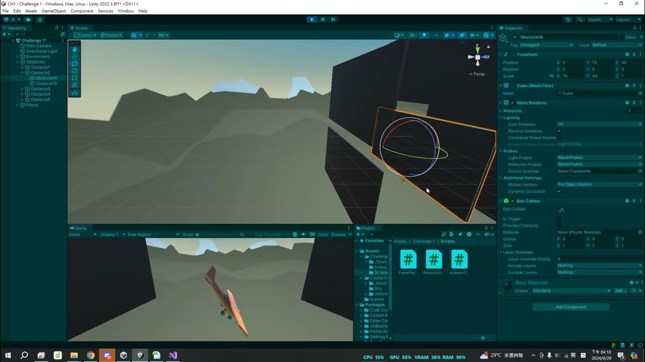 Unity homework Challenge 1-Plane Programming include Bonus - YouTube