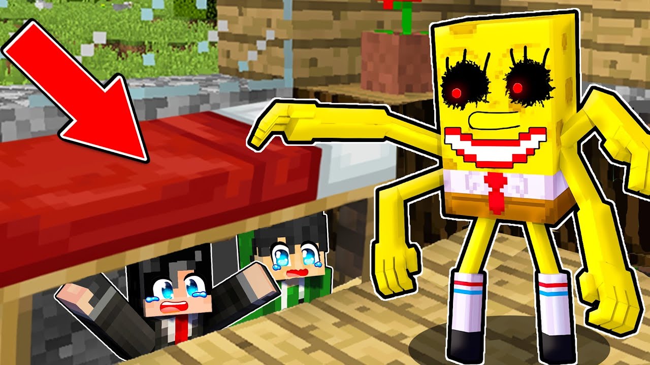 Escape From EVIL SPONGEBOB in Minecraft! - YouTube