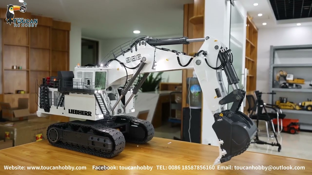 1/20 Liebherr 996 RC Hydraulic Excavator Earth Digger Model - YouTube