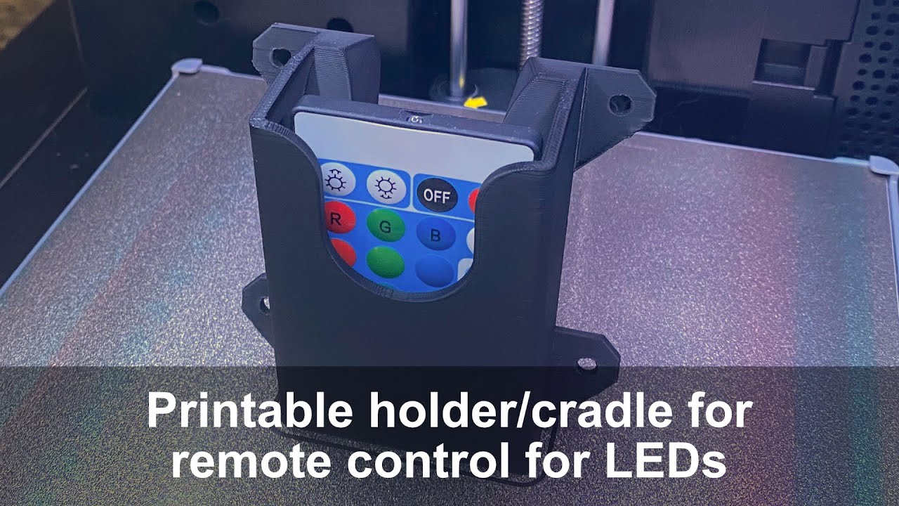 Printable Holder/Cradle for Remote Control for LEDs - YouTube