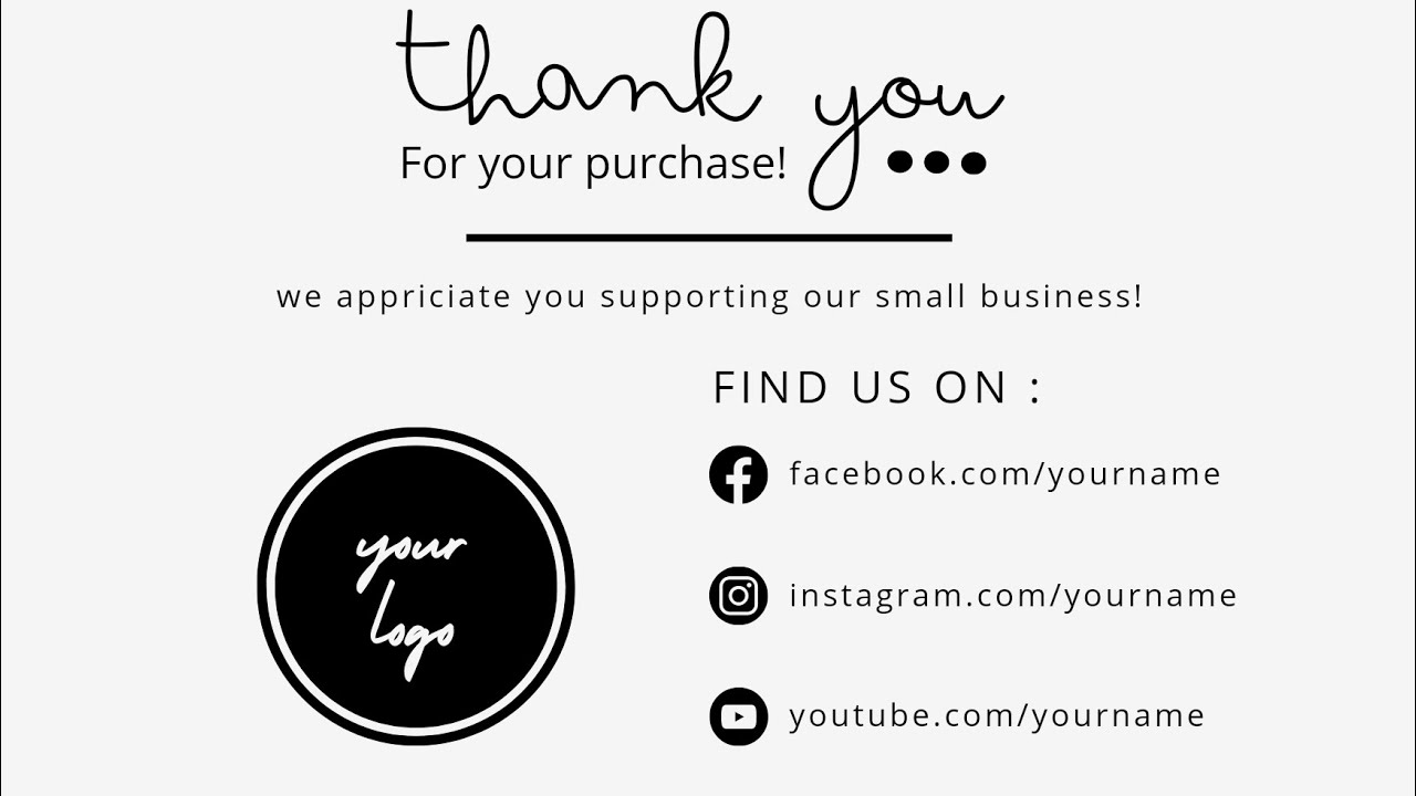 Simple Thank You Card Made with Canva App | Bikin Thank You Card dengan ...
