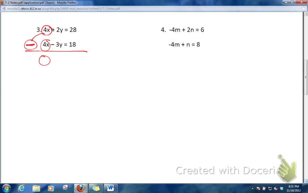 solving systems of equations using elimination by adding and ...