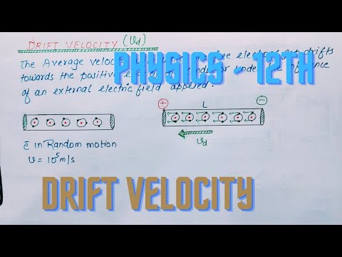 Drift velocity | Current Electricity chapter 3 | PHYSICS 12TH - YouTube