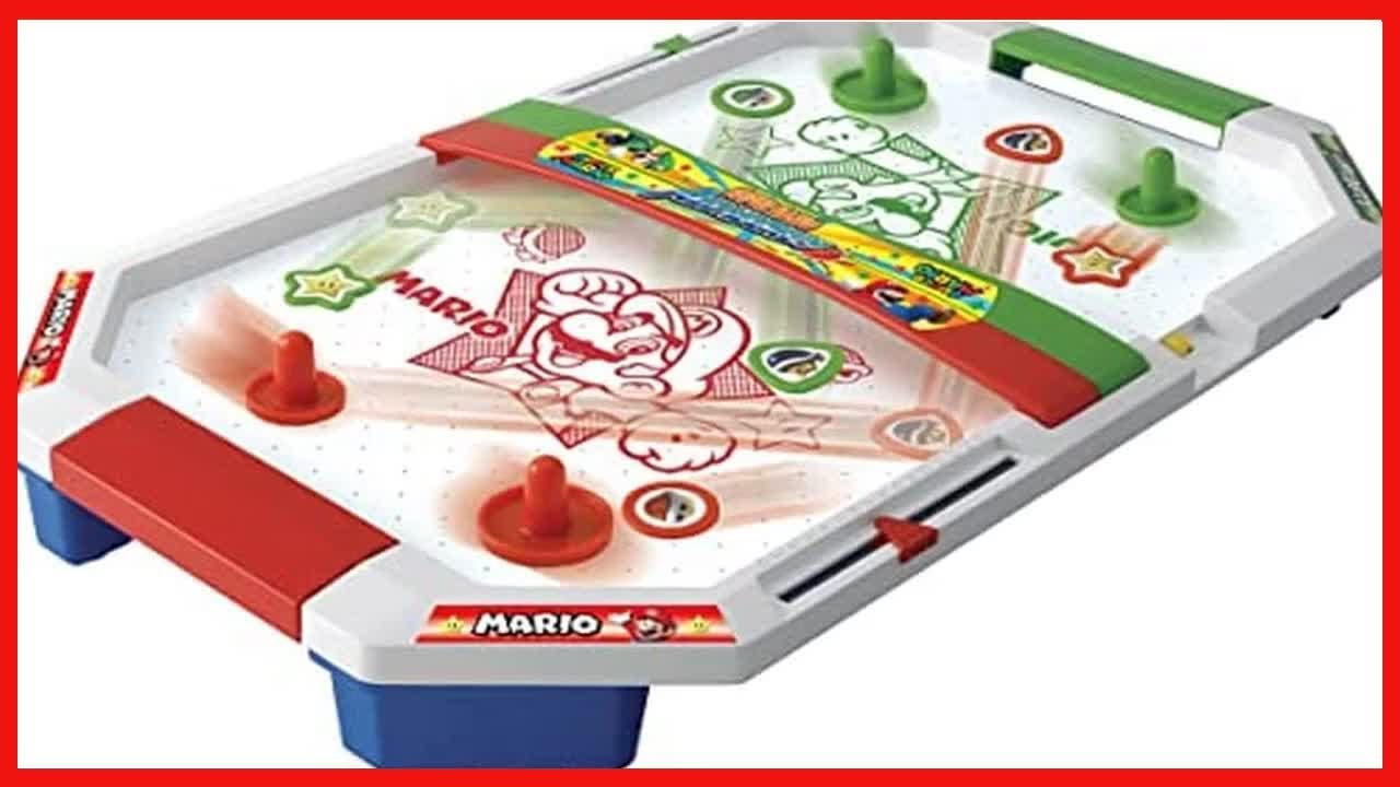 Epoch Games Super Mario Air Hockey, Tabletop Skill and Action Game with ...