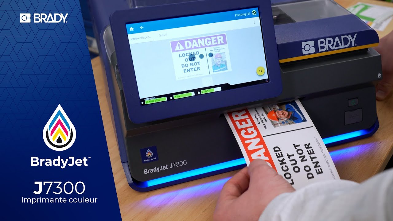 BradyJet J7300 Color Label Printer | Overview | French (Canada) - YouTube