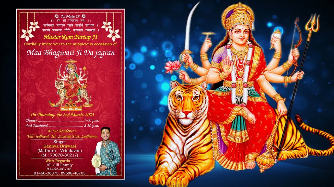 🔴 Maa Bhagwati Ji Da Jagran From.. All Gill Family At. Jodhwal ...
