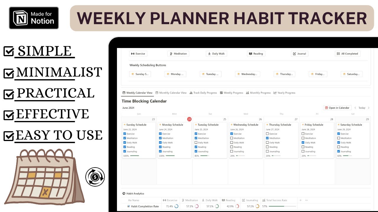 Notion Habit Tracker | Notion Weekly Planner - YouTube