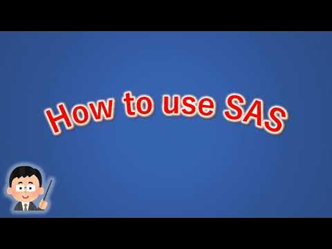 How to use SAS - YouTube