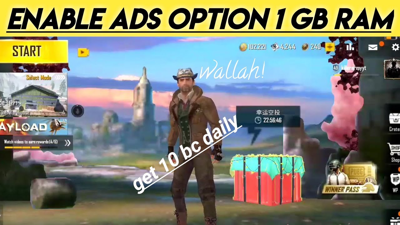 how to enable ads options in pubg lite |enable ads in 0.17.0|pubg lite ...