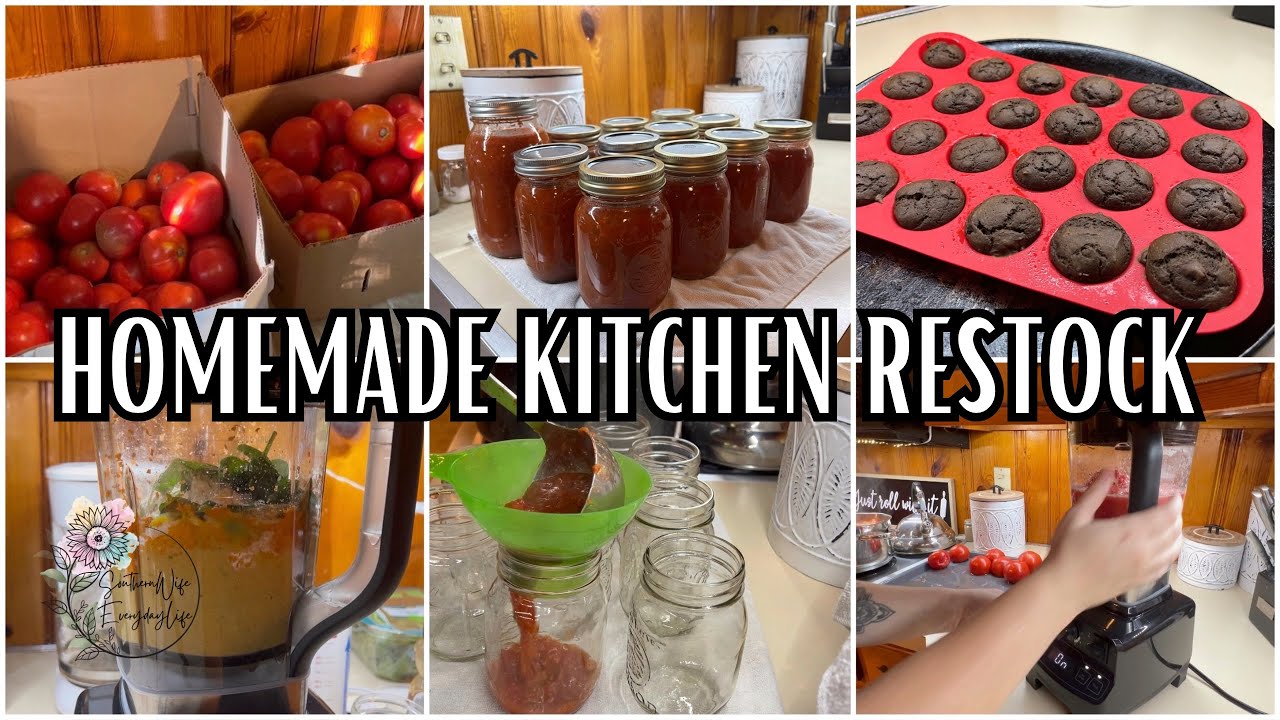 Restocking the Pantry & Freezer || Homemade Kitchen Restock - YouTube