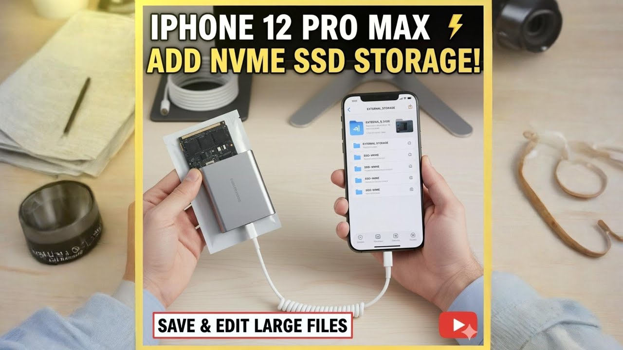 Old iphones storage hack (iphone 14 or older) | Connect SSD to your ...