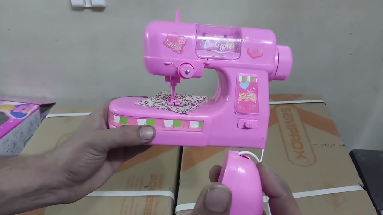 Large Children's toy simulation sewing machine with line girls boys kid ...