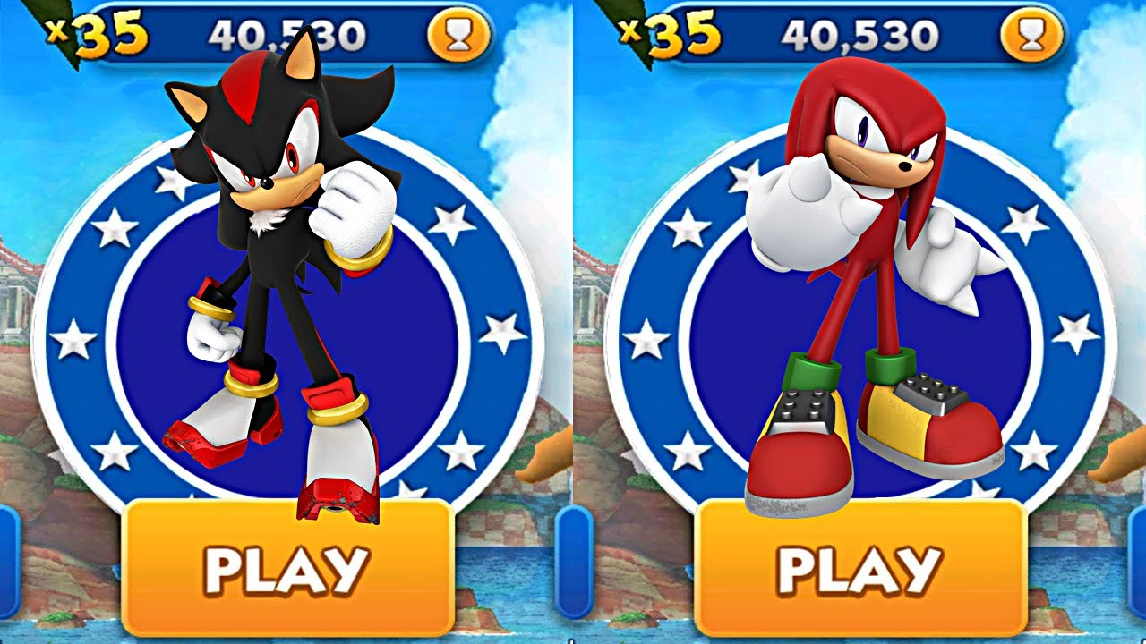 Shadow vs Knuckles - What a fight - Versus Mode - SonicDash Android ...