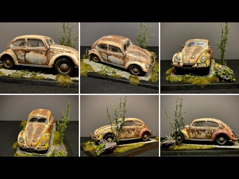 Tamiya 1/24 rusty old vw beetle build diary - YouTube