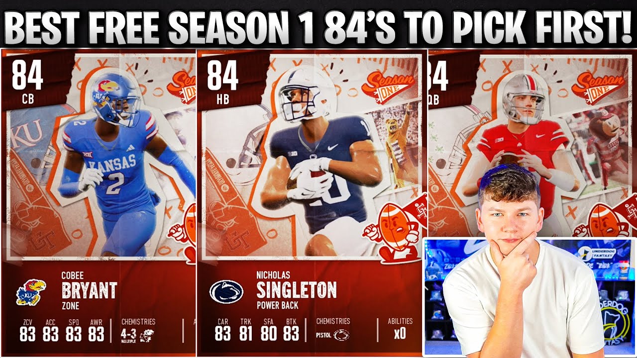 THE BEST FREE SEASON 1 84 OVERALL PLAYERS TO PICK FIRST IN CFB 25 ...