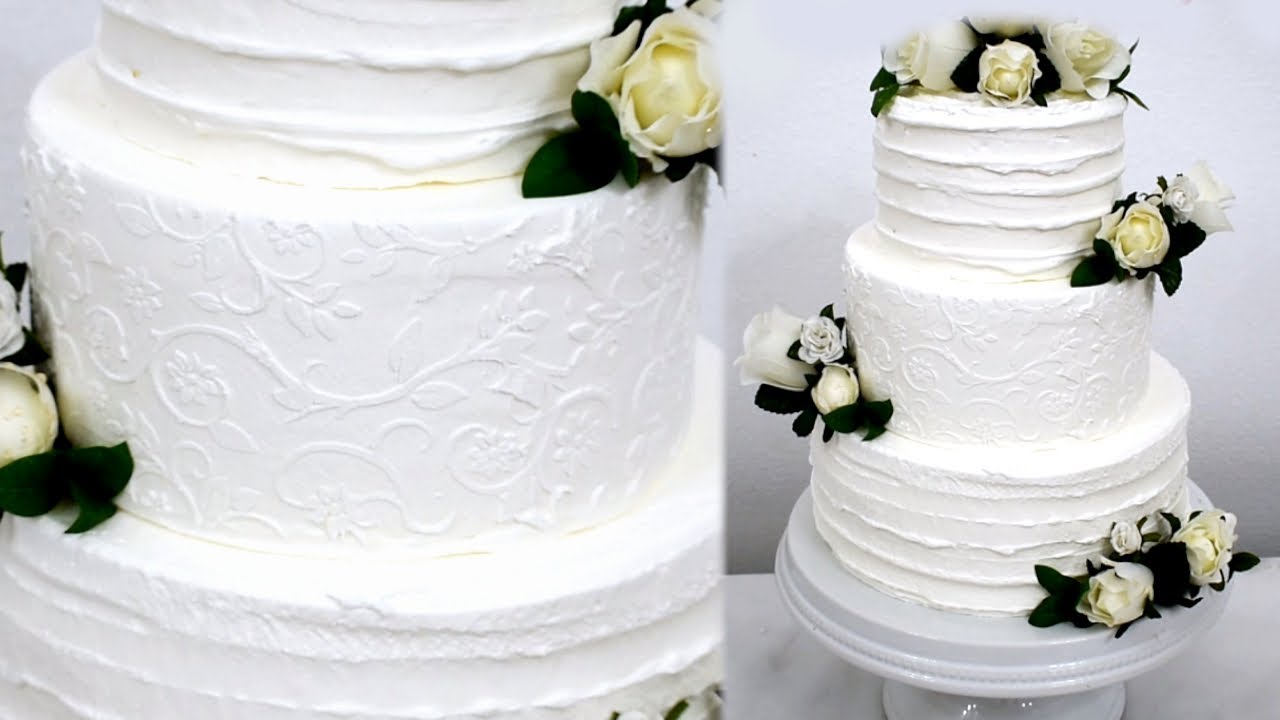 Decorating a Fake Wedding Cake with Royal icing. Simply Lovely White ...