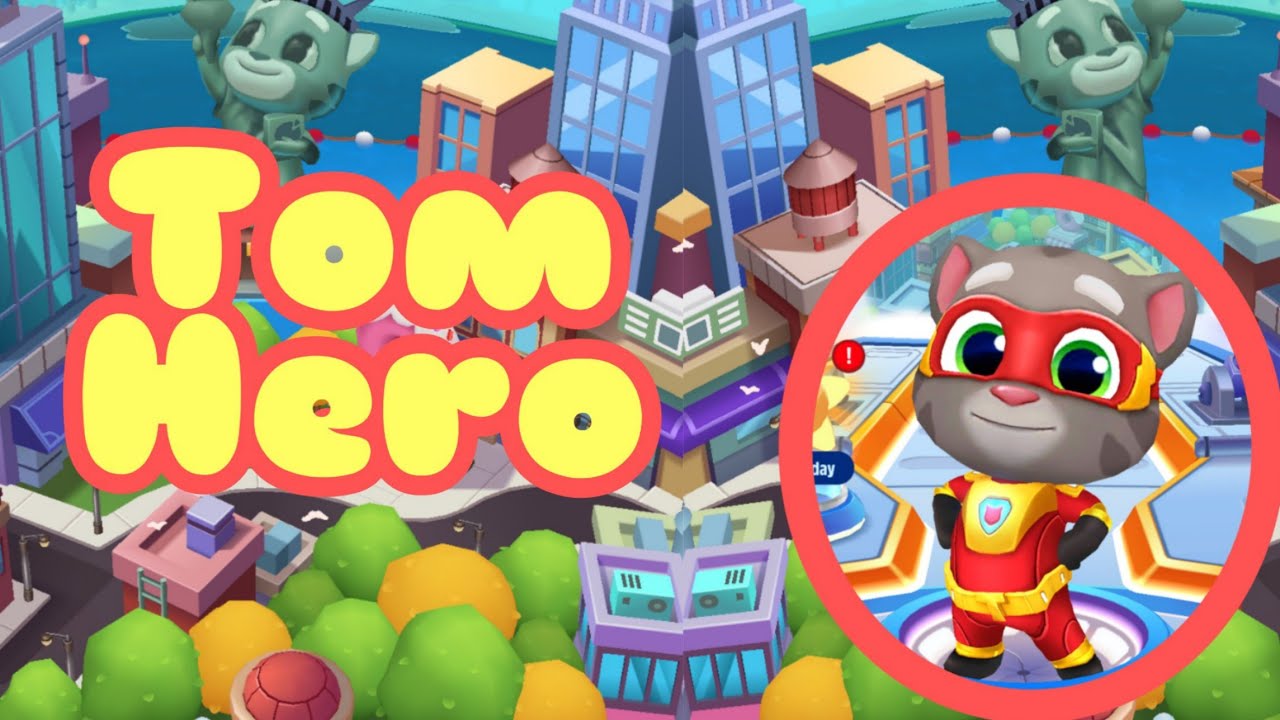 Talking tom hero - saves the day RUN! RUN! AND RUN! - YouTube