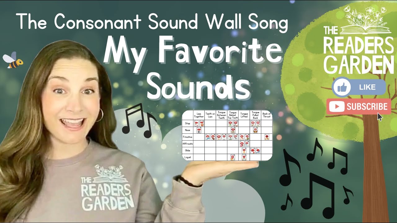 🎶 My Favorite Sounds 🎶 | The Consonant Sound Wall Song | Science of ...