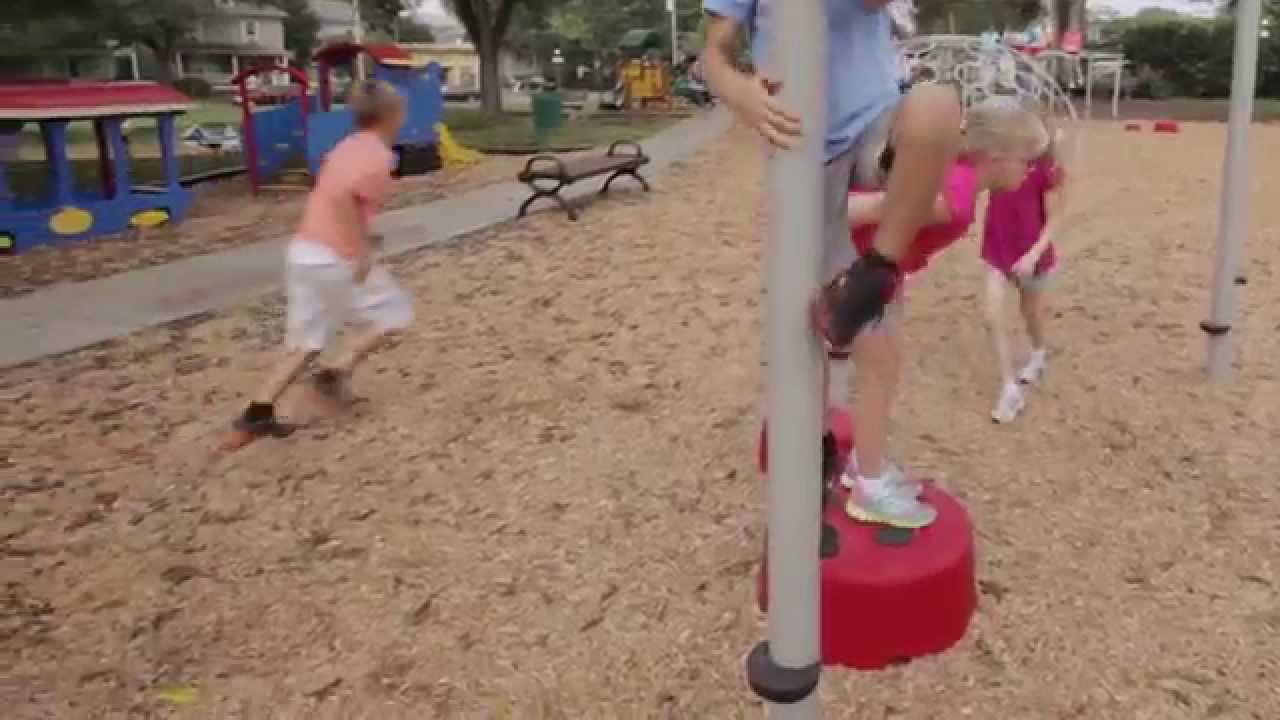 Unity Steppers Freestanding Playground Equipment by Playworld - YouTube