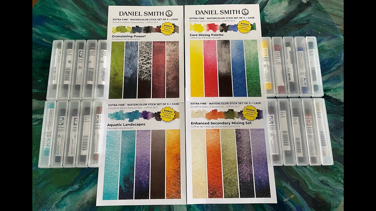 Overview: Four New Daniel Smith Watercolor Stick Sets - YouTube