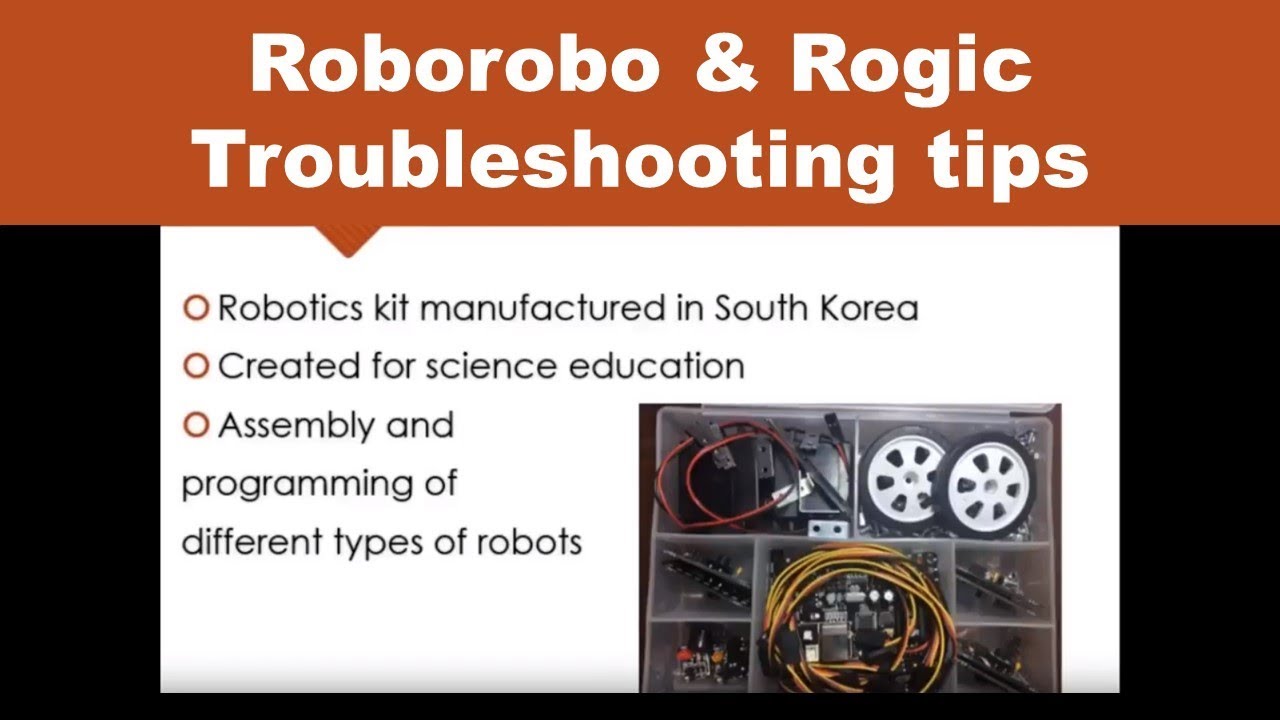 Roborobo and Rogic troubleshooting tips - YouTube