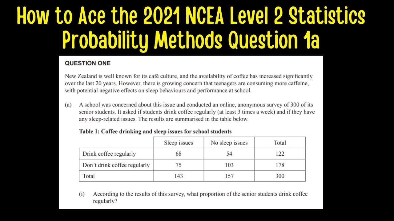 How to Ace the 2021 NCEA Level 2 Probability Methods Question 1a - YouTube
