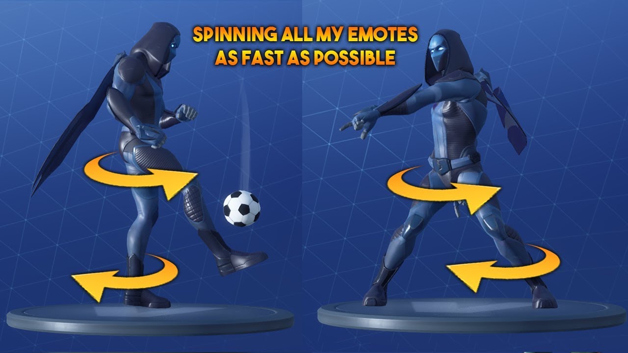 Spinning all my emotes as fast as possible! (cool asf) - YouTube