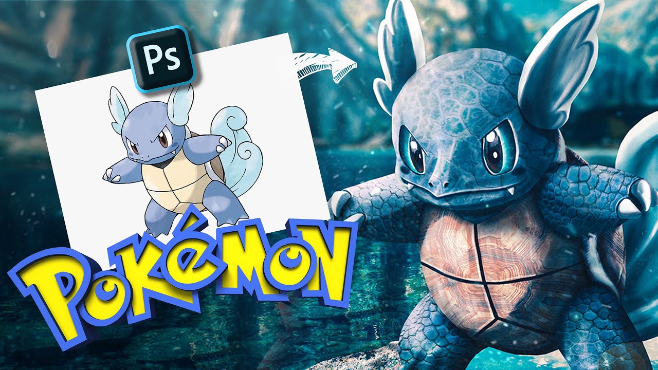 Making POKÉMON Realistic in Photoshop! | Wartortle | Photo Manipulation ...