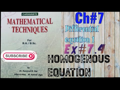 Homogenous equation solution in Differential eq1/Exercise#7.4/Ch#7 ...