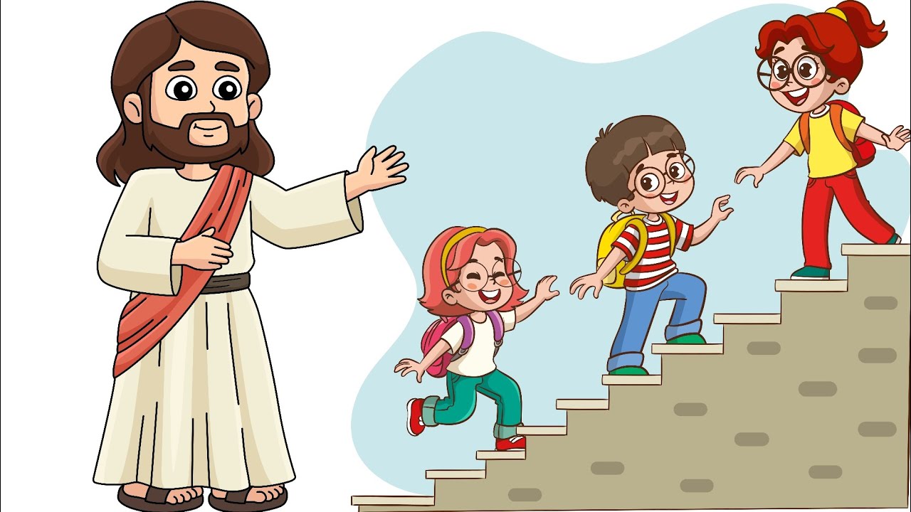 CRISTO NOS MANDA QUE SUBAMOS MAS canción para niños # ...