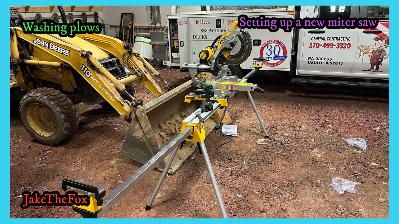 Setting Up A New Miter Saw, And Washing Plows For Next Winter! - YouTube